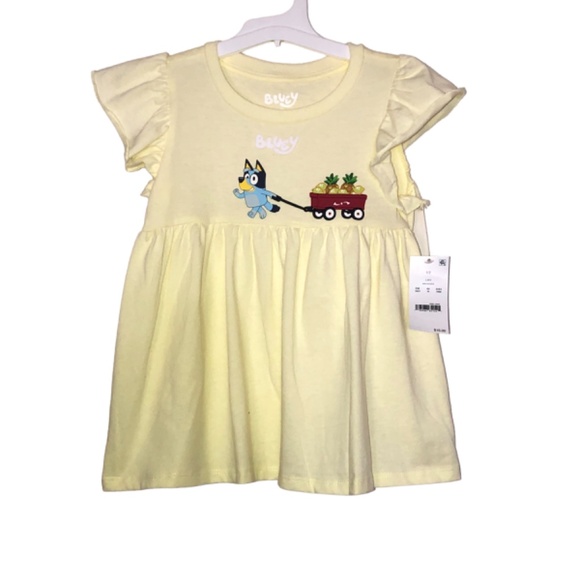 Bluey | Dresses | Bluey Toddler Girls Lemon Yellow Dress Size 5t | Poshmark